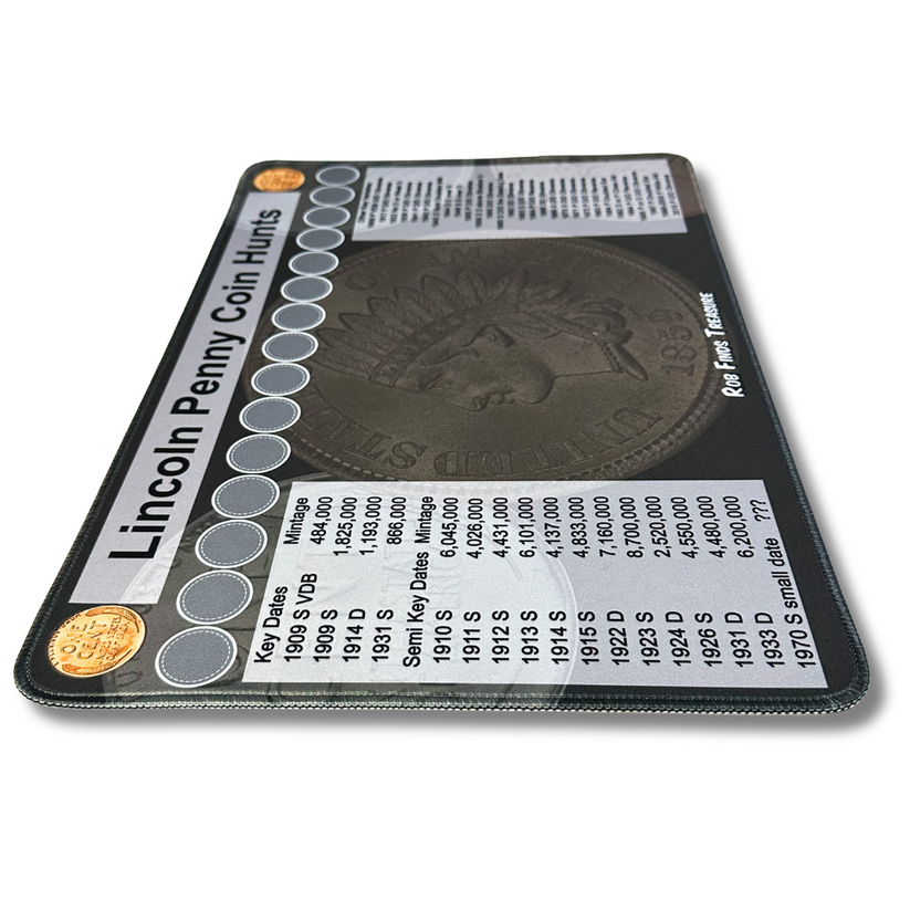 PENNY COIN ROLL HUNTING MAT | 11" X 17" – RobFindsTreasure
